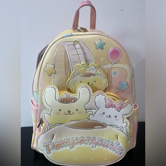 Loungefly | Bags | Loungefly Sanrio Pompompurin Roller Coaster Mini ...
